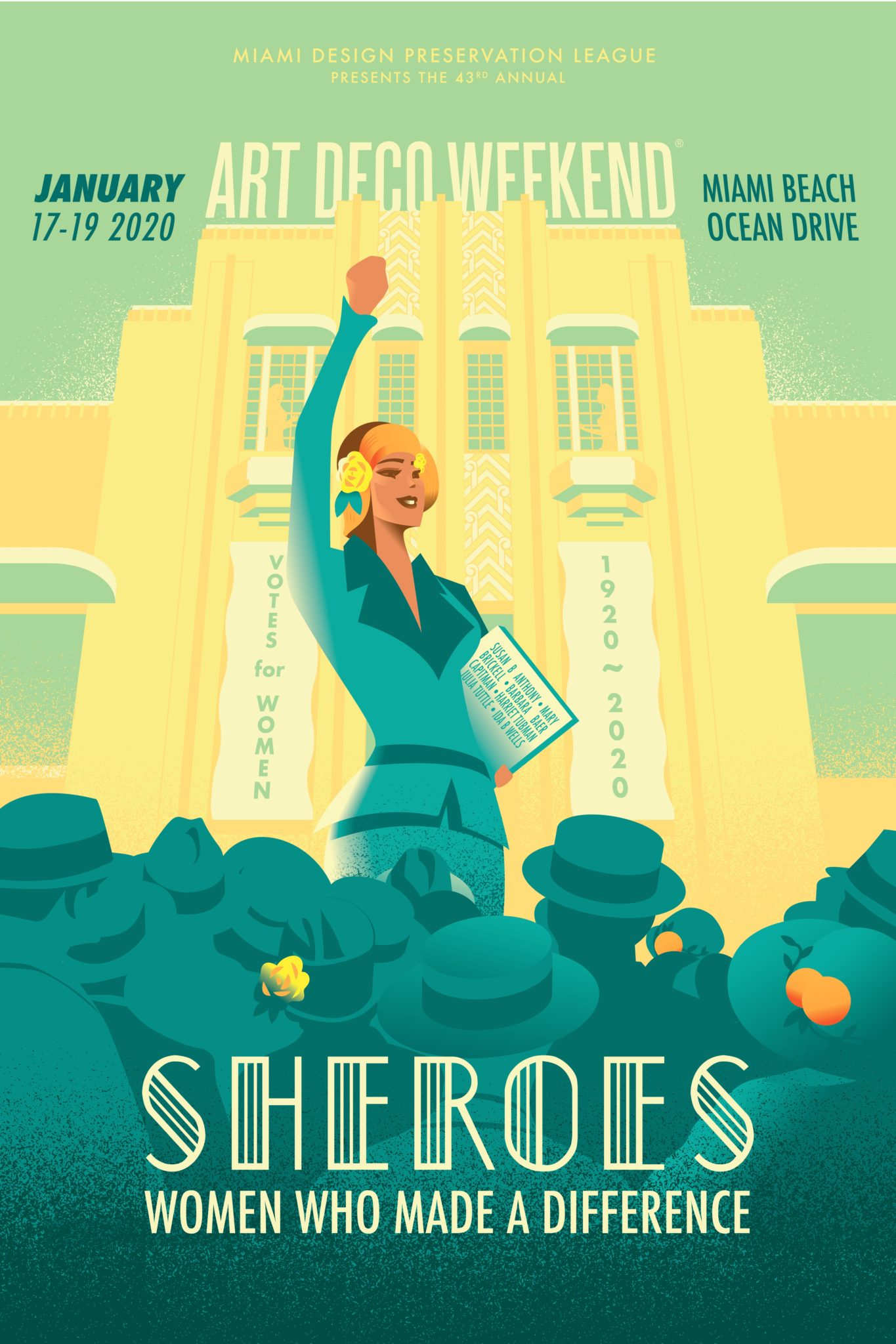 2020 Art Deco Weekend Poster – Sheroes, Women Who Made a Difference ...