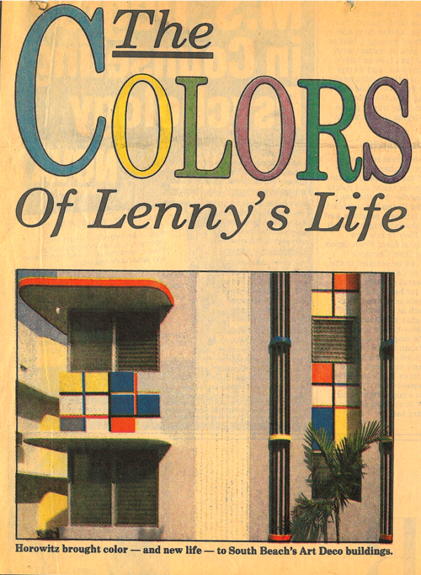 The Colors of Leonard Horowitz's Life - Miami Design Preservation League