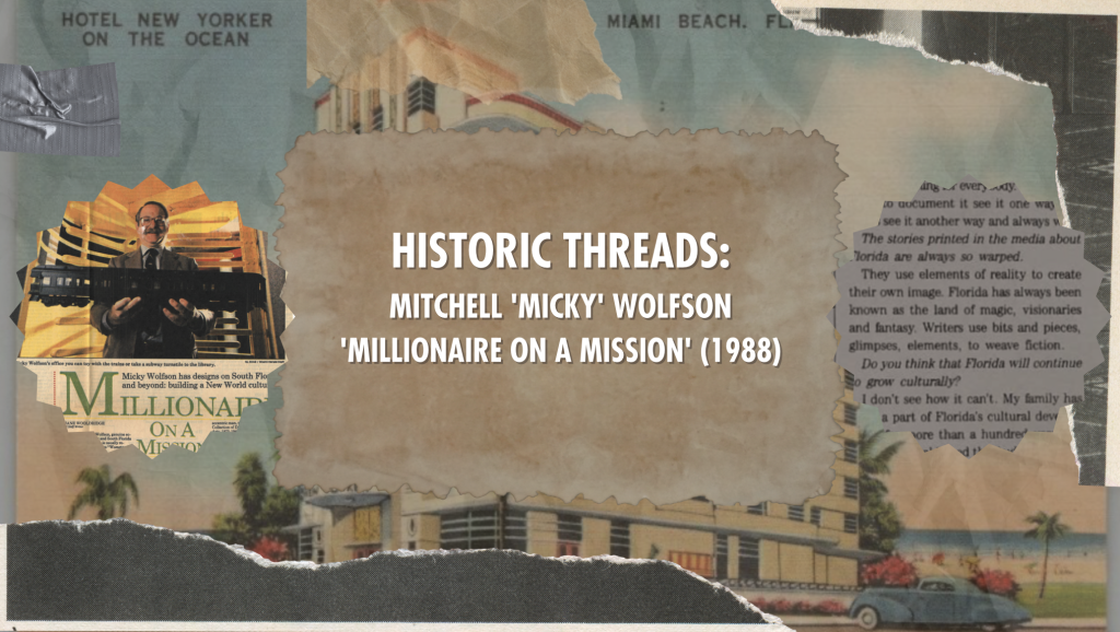 Mitchell 'Micky' Wolfson 'Millionaire on a Mission' (1988) - Miami ...